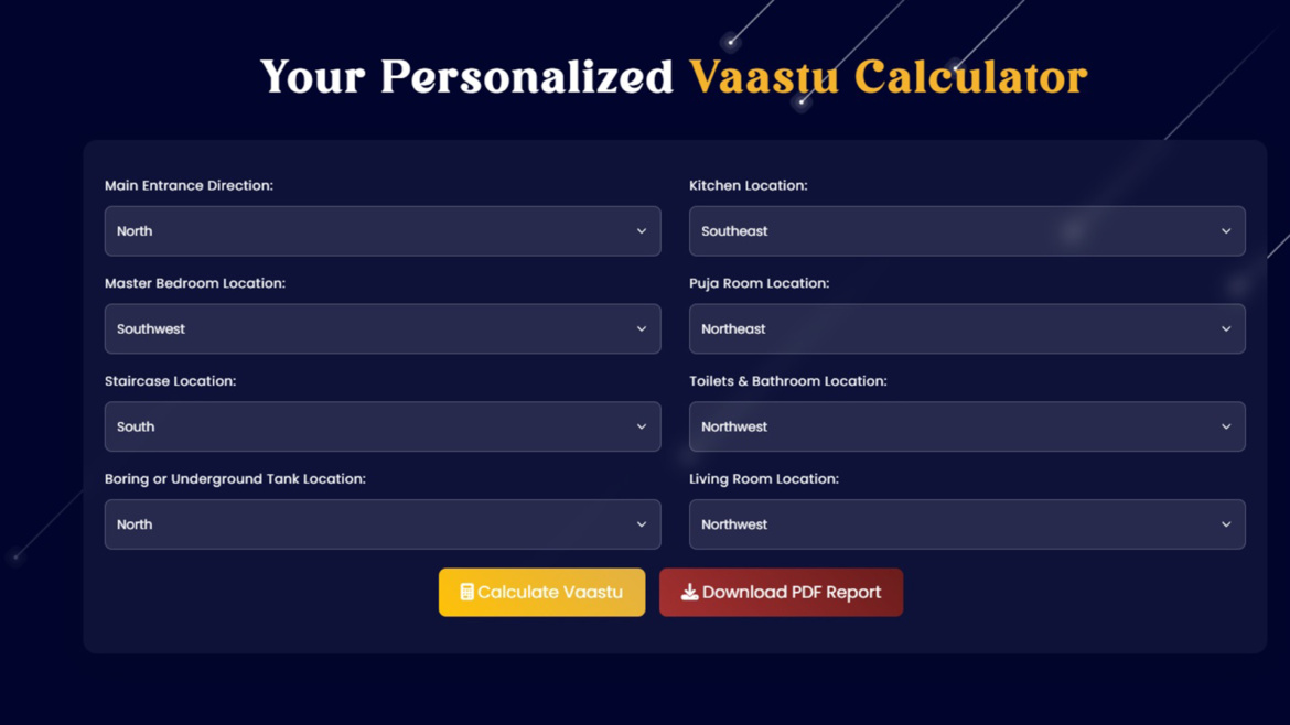 Personalized Vaastu Calculator - How it Works?